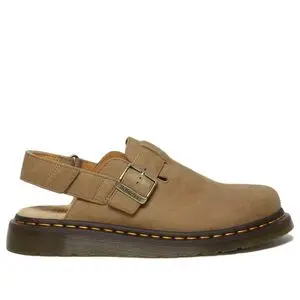 Dr. Martens Jorge Ii Tumbled Nubuck Leather Slingback Mules - Tan