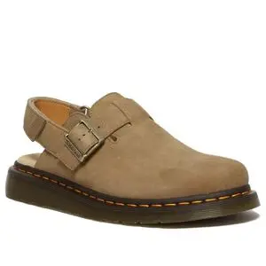 Dr. Martens Jorge Ii Tumbled Nubuck Leather Slingback Mules - Tan