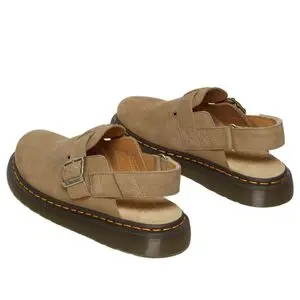 Dr. Martens Jorge Ii Tumbled Nubuck Leather Slingback Mules - Tan