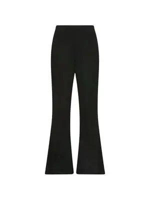 IZAAK AZANEI Ribbed-knit Flared Trousers - Black