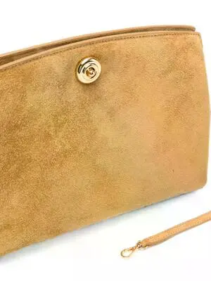LIFFNER Push-lock Suede Clutch Bag