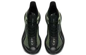 ANTA C37 2.0 Lace-up Athletic Sneakers - Black/lime Green