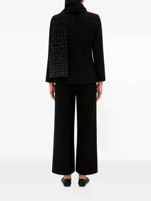 IZAAK AZANEI Embellished Button Long Sleeve Jacket