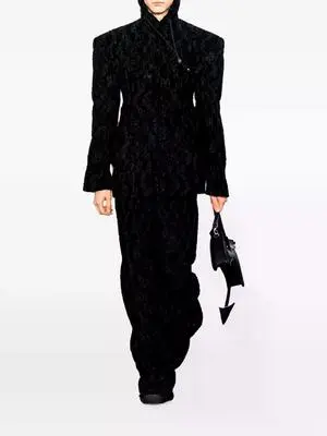 MAITRE PIERRE Textured Straight-leg Trousers