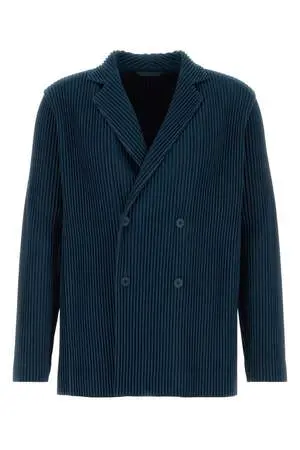 Issey Miyake Navy Polyester Blazer