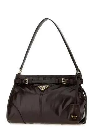 Prada Dark Leather Bonnie Shoulder Bag