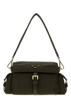 Prada Olive Re-nylon Shoulder Bag - Green