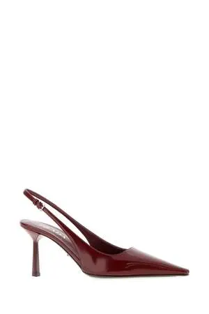 Prada Tyrian Leather Pumps - Purple