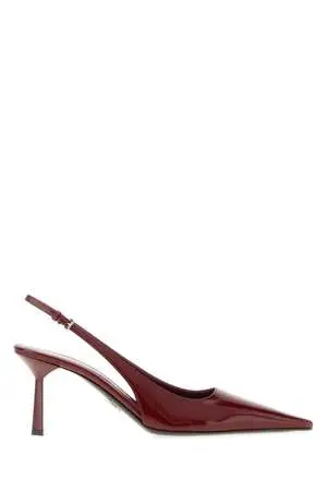 Prada Prada Tyrian Leather Pumps Purple