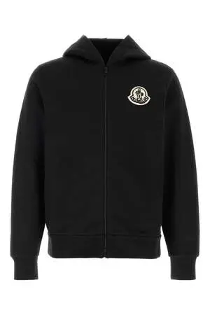 Moncler Cotton Full Zip Hoodie - Black