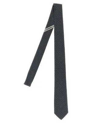 FERRAGAMO FERRAGAMO Biella Jacquard Gancini Neck Tie Black