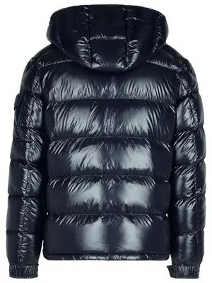 Moncler Maya Shiny Nylon Down Jacket - Blue