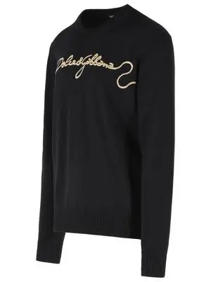 Dolce & Gabbana Virgin Wool Fine Knit Sweater - Black