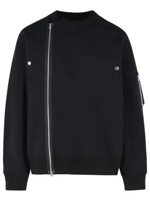 Sacai Cotton Blend Sweatshirt - Black