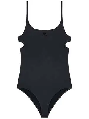 COURREGES Cut-out One Piece Swimsuit - Black