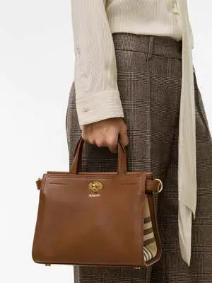 Burberry Mini Cotswolds Check Tote Bag - Brown