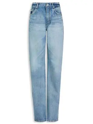 Alaïa Straight Leg Denim Pants - Blue