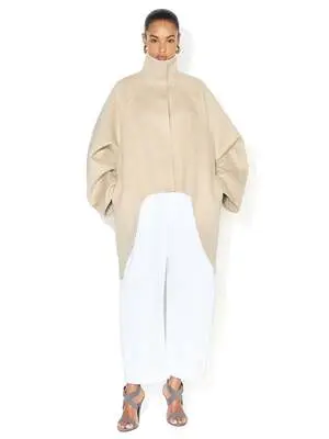 Alaïa Asymmetrical Cashmere Coat - Multicolor