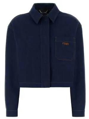 Fendi Ff Reverse Denim Jacket - Blue
