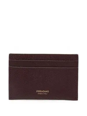 FERRAGAMO Gancini Grained Leather Card Holder - Multicolor