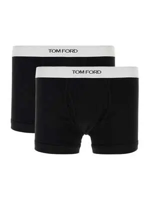 TOM FORD Set Of 2 Logo-waistband Cotton Boxer Briefs - Black
