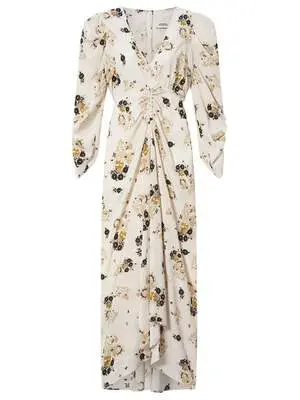 Isabel Marant Étoile Albini Printed Silk Midi Dress - Multicolor