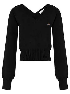 VIVIENNE WESTWOOD Bea V-neck Cashmere Blend Jumper - Black