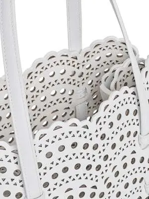 Alaïa Mina 25 Tote Bag In Vienne - White