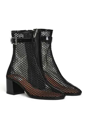 Alaïa 55 Fishnet Boots - Black