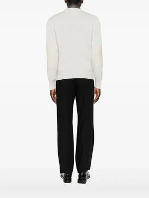 Brunello Cucinelli Cashmere Pullover With Patch Detail - Gray