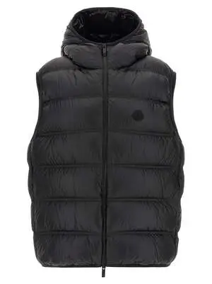 Moncler Panestrel Vest With Integrated Hood - Black