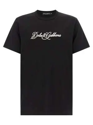 Dolce & Gabbana Logo Embroidery T-shirt - Black