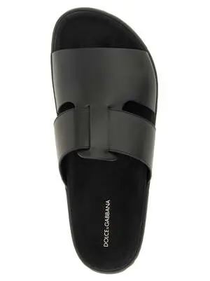 Dolce & Gabbana Calf Leather 'dg Casual' Sandals