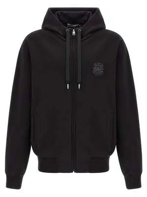 Dolce & Gabbana Embroidered Logo Hoodie - Black