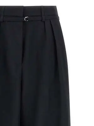 Dries Van Noten Peacha' High-waisted Wide-leg Wool Trousers