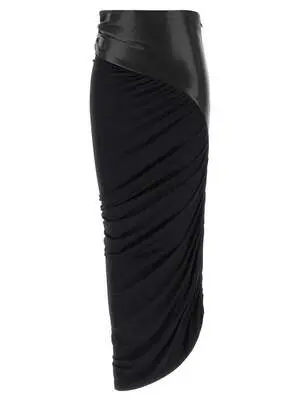 Andamane Ursula Asymmetrical Midi Skirt - Black