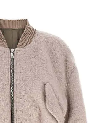 Rick Owens Secchia Cropped Flight' Bomber Jacket