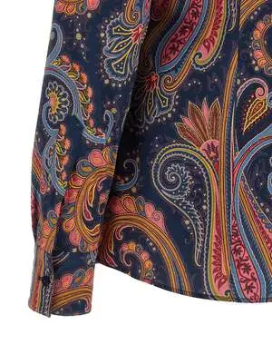 Etro Paisley Printed Cotton Poplin Shirt