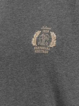 Brunello Cucinelli Embroidered Coat Of Arms Sweatshirt