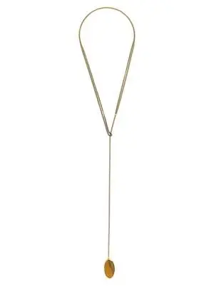 Dries Van Noten Stone Pendant Necklace - Gold