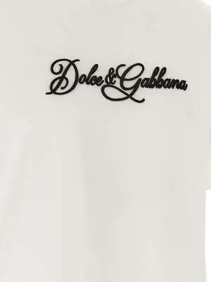 Dolce & Gabbana Logo Embroidery T-shirt - White