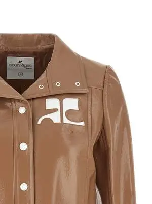 COURREGES Courrèges Reedition Vinyl Jacket - Brown