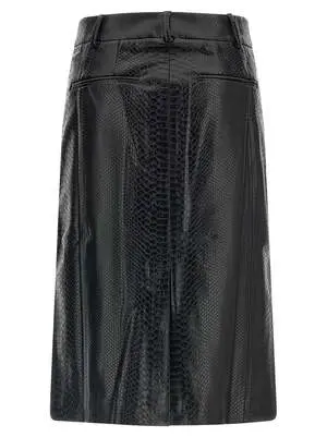 Andamane New Xania" Embossed Leather-effect Pencil Skirt