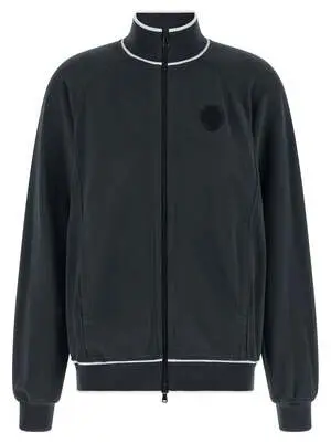 Brunello Cucinelli Cotton Heraldic Patch Sweatshirt - Blue