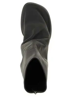 LEMAIRE Glove Ankle Boots In Lambskin - Brown