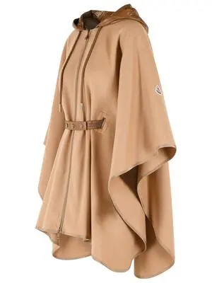 Moncler Beige Virgin Wool Blend Cape