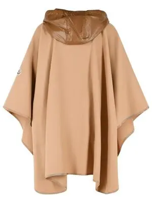 Moncler Virgin Wool Blend Cape - Cream