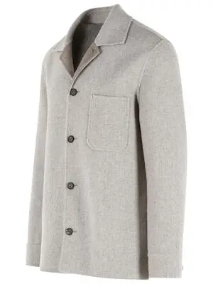 Eleventy And Beige Wool And Cashmere Overshirt