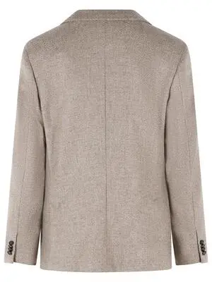 Zegna Beige Wool Blazer - Cream
