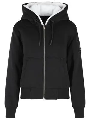 Moose Knuckles Cotton Blend Sweatshirt With Removable Bunny Insert - Black